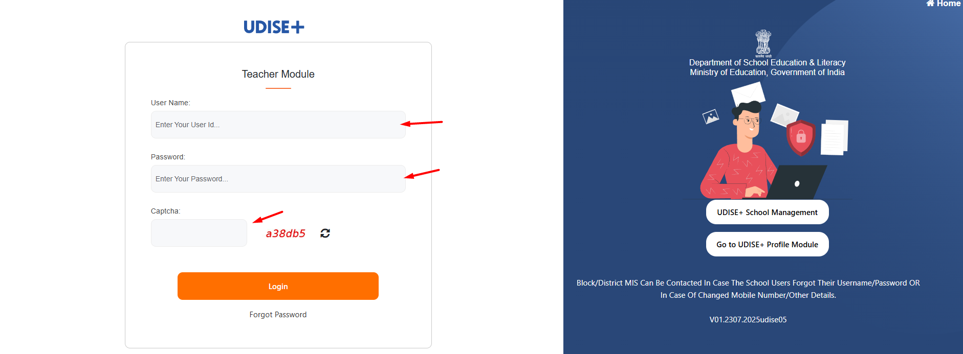 UDISE Plus: UDISE+ | Login | school login | student module 2025-26 ...